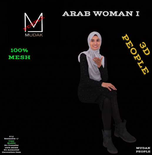 Second Life Marketplace - MUDAK PEOPLE - ARAB WOMAN I